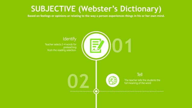 Subjective Approach to Vocabulary | PPT