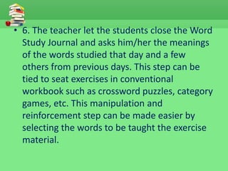 Em8 subjective approach to vocabulary ( sav ) | PPTX