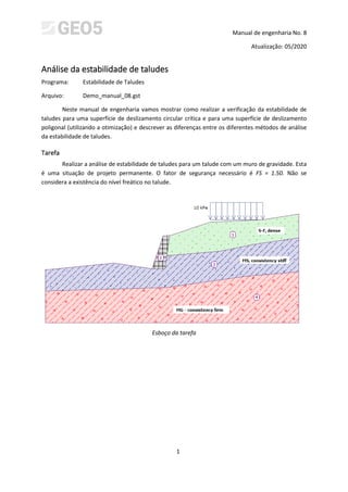 Manual No.08 - Análise da estabilidade de taludes | PDF