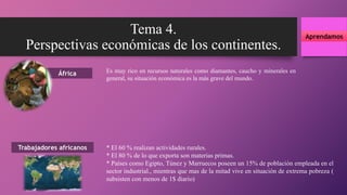 Tema 4 y 5. Los continentes y sus características. | PPTX