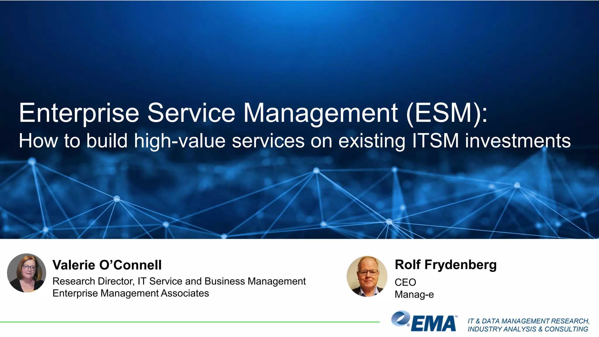 Enterprise Service Management (ESM): How to Build High-Value Services ...