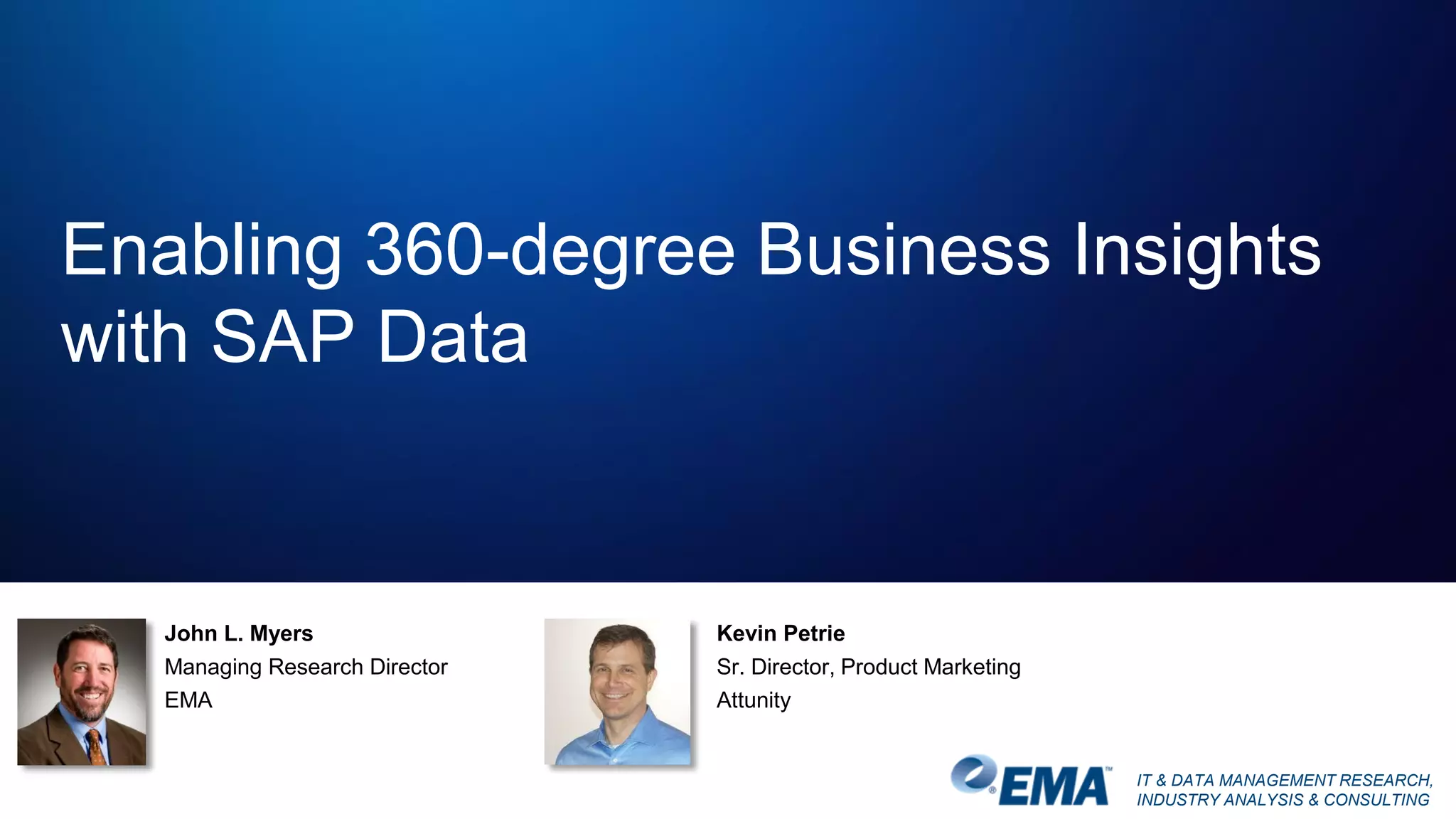 Enabling 360-degree Business Insights with SAP Data | PPT