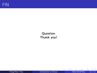 Emacs intro | PDF | Programming Languages | Computing