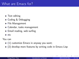 Emacs intro | PDF | Programming Languages | Computing