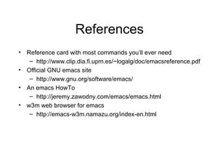 Emacs tutorial | PPT