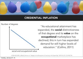 Open Badges for Recognition of Learning and Online Reputation | PPT