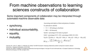 2022_11_11 «The promise and challenges of Multimodal Learning Analytics» | PPT
