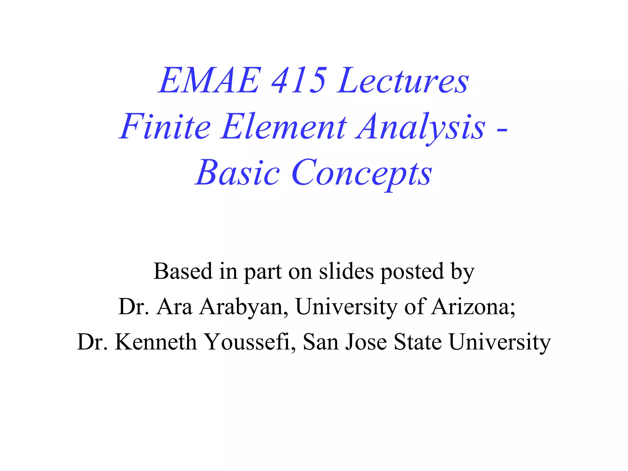 Curso de Analisis por elementos finitos | PPT | Physics | Science