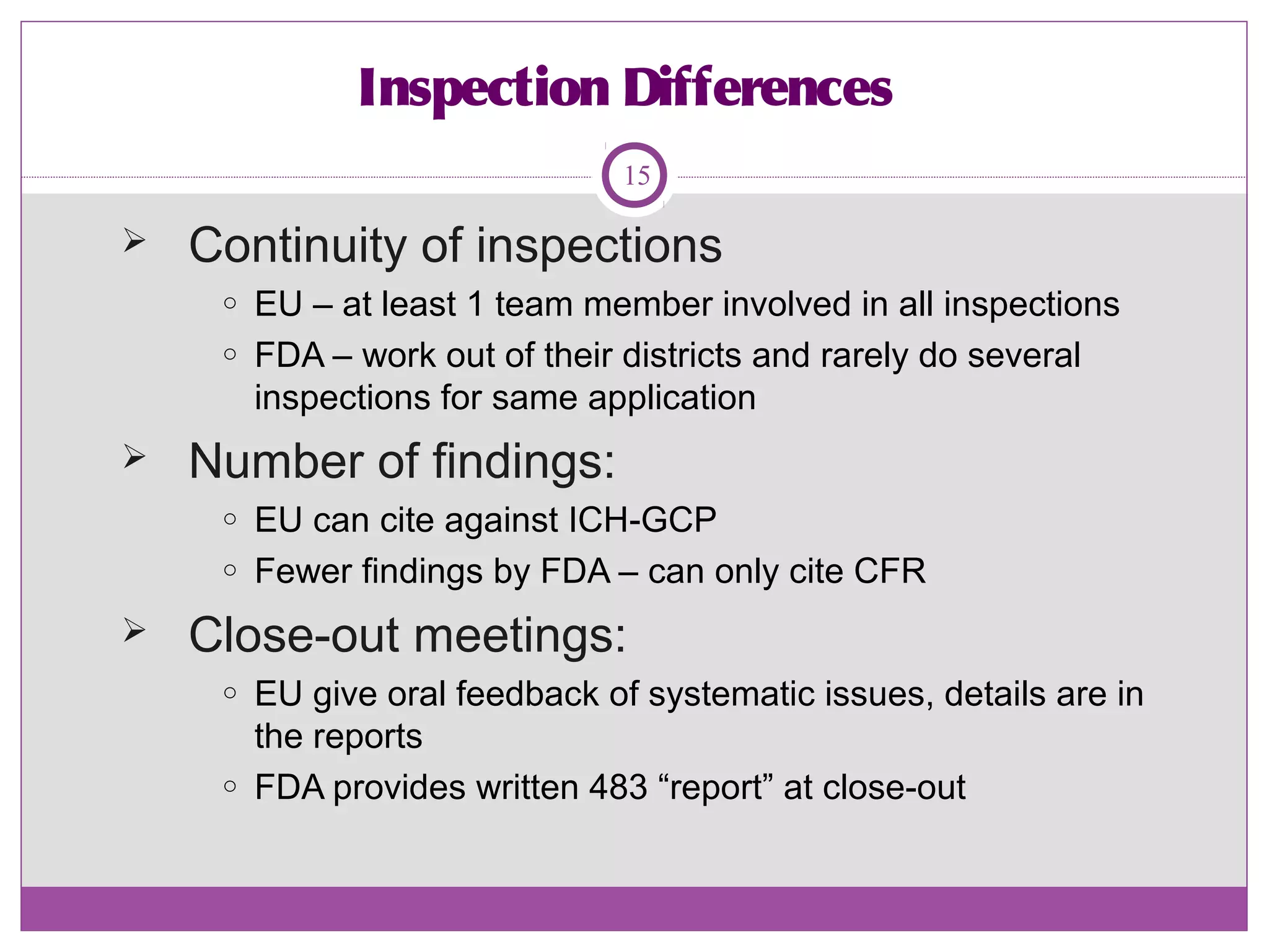 Ema fda joint inspections | PPT