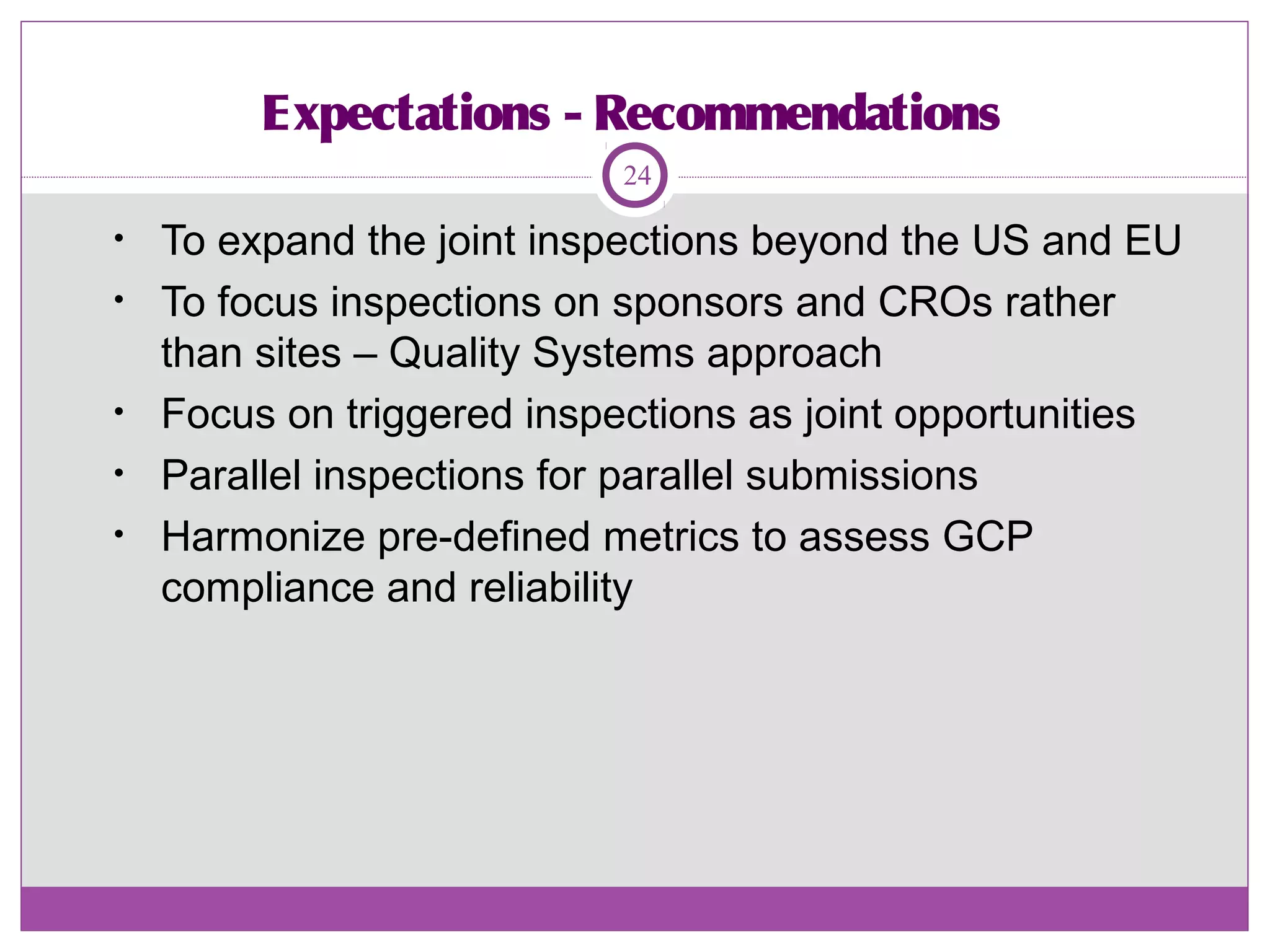 Ema fda joint inspections | PPT
