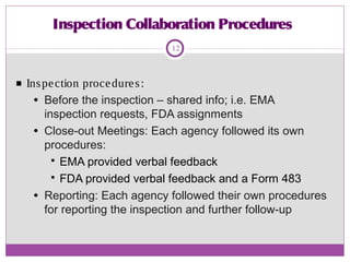 Ema fda joint inspections | PPT