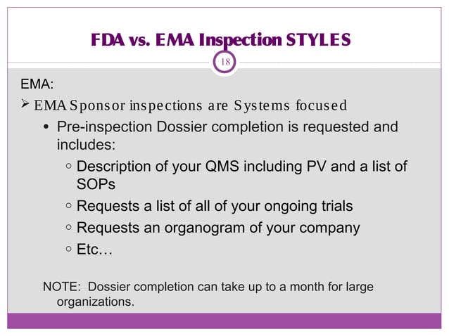 Ema fda joint inspections | PPT | Pharmaceutical Industry | Industries