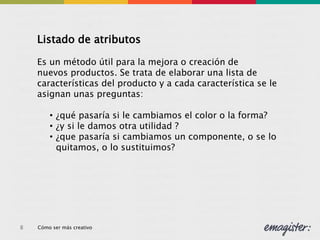 Técnicas para ser más creativo - e:Recursos | PDF