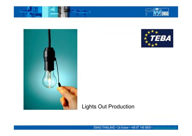 EMAG: Lights Out Manufacturing Presentation | PDF