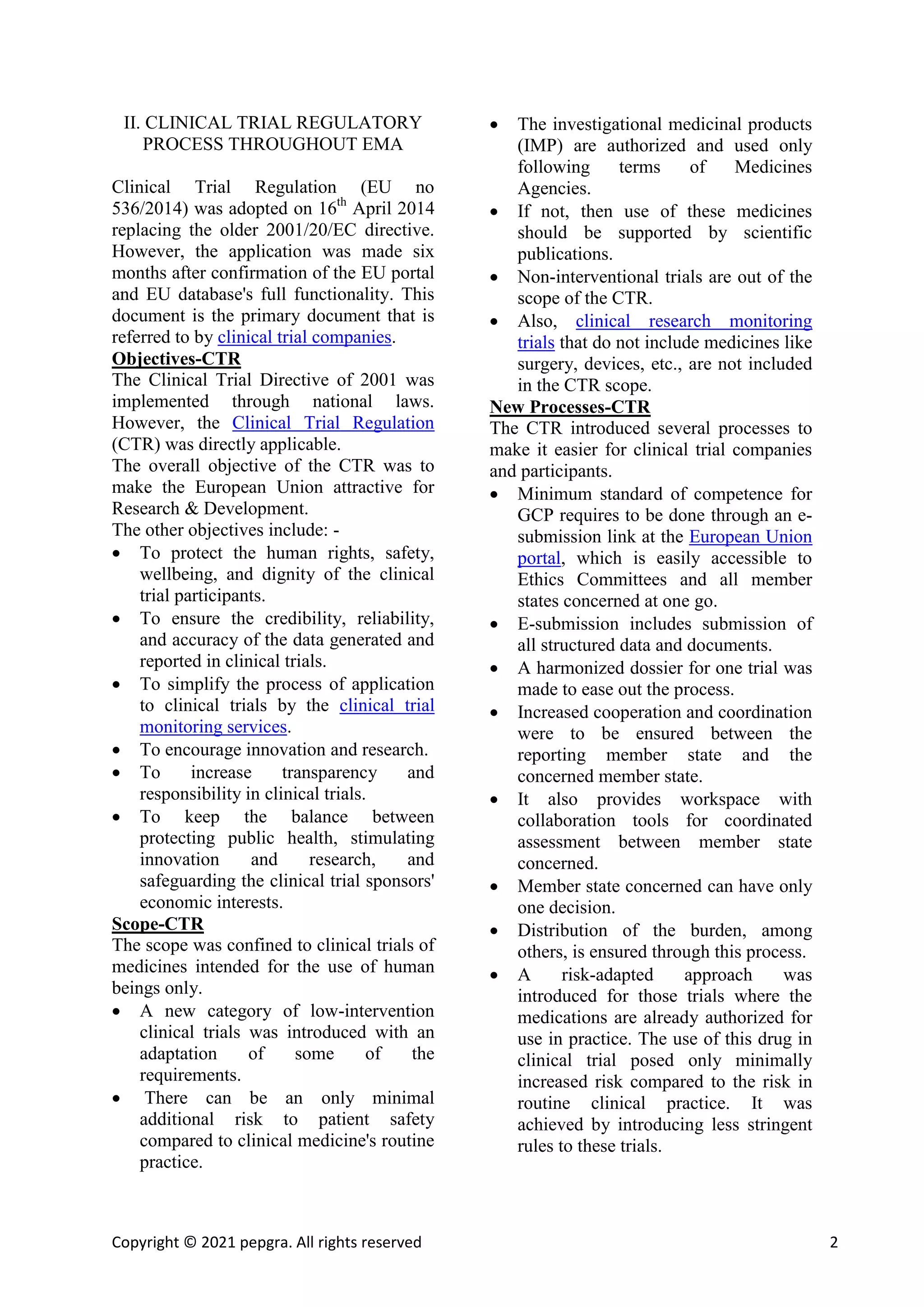 EMA Guidelines for Clinical Trial Management - Pepgra Healthcare | PDF