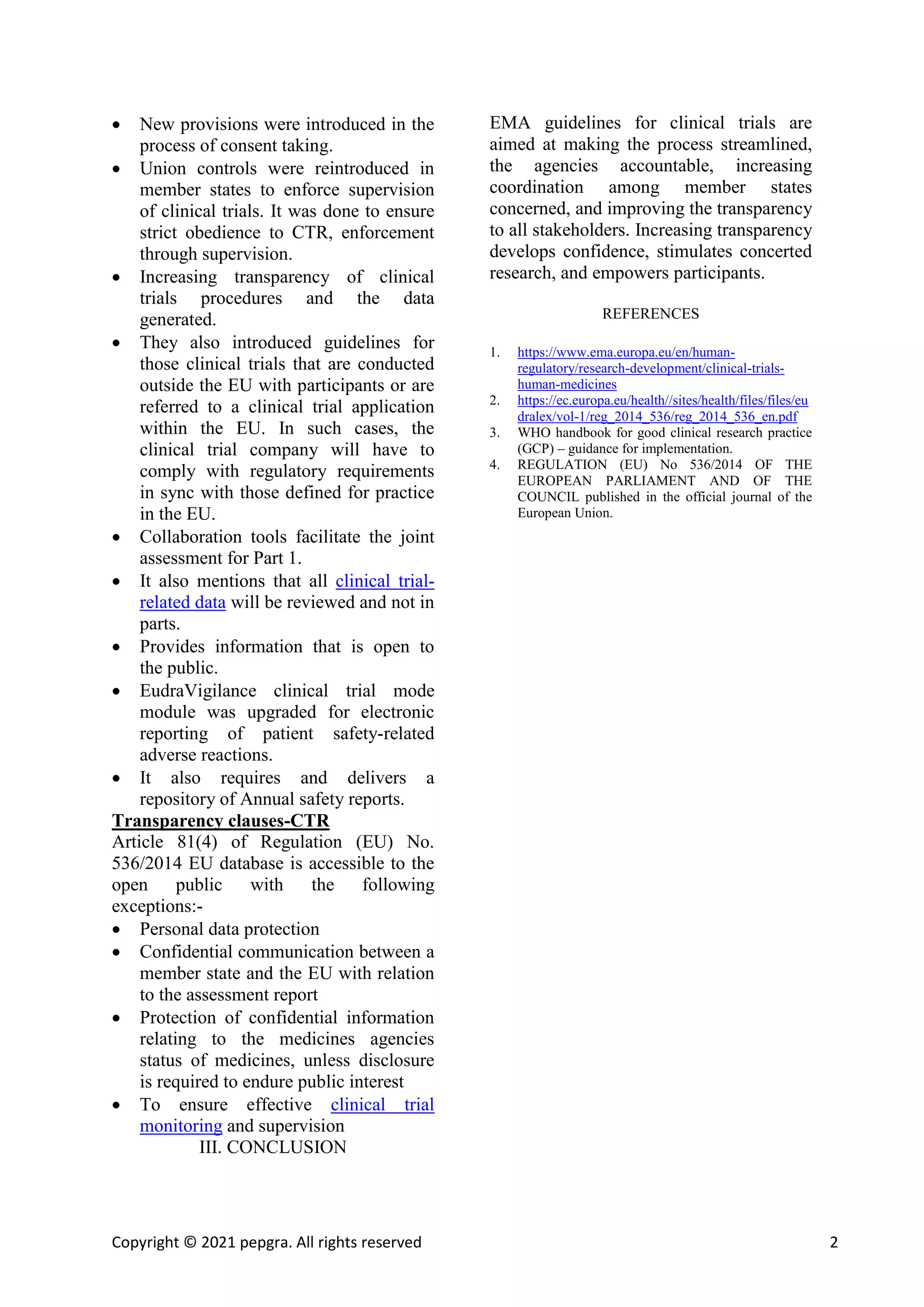 EMA Guidelines for Clinical Trial Management - Pepgra Healthcare | PDF