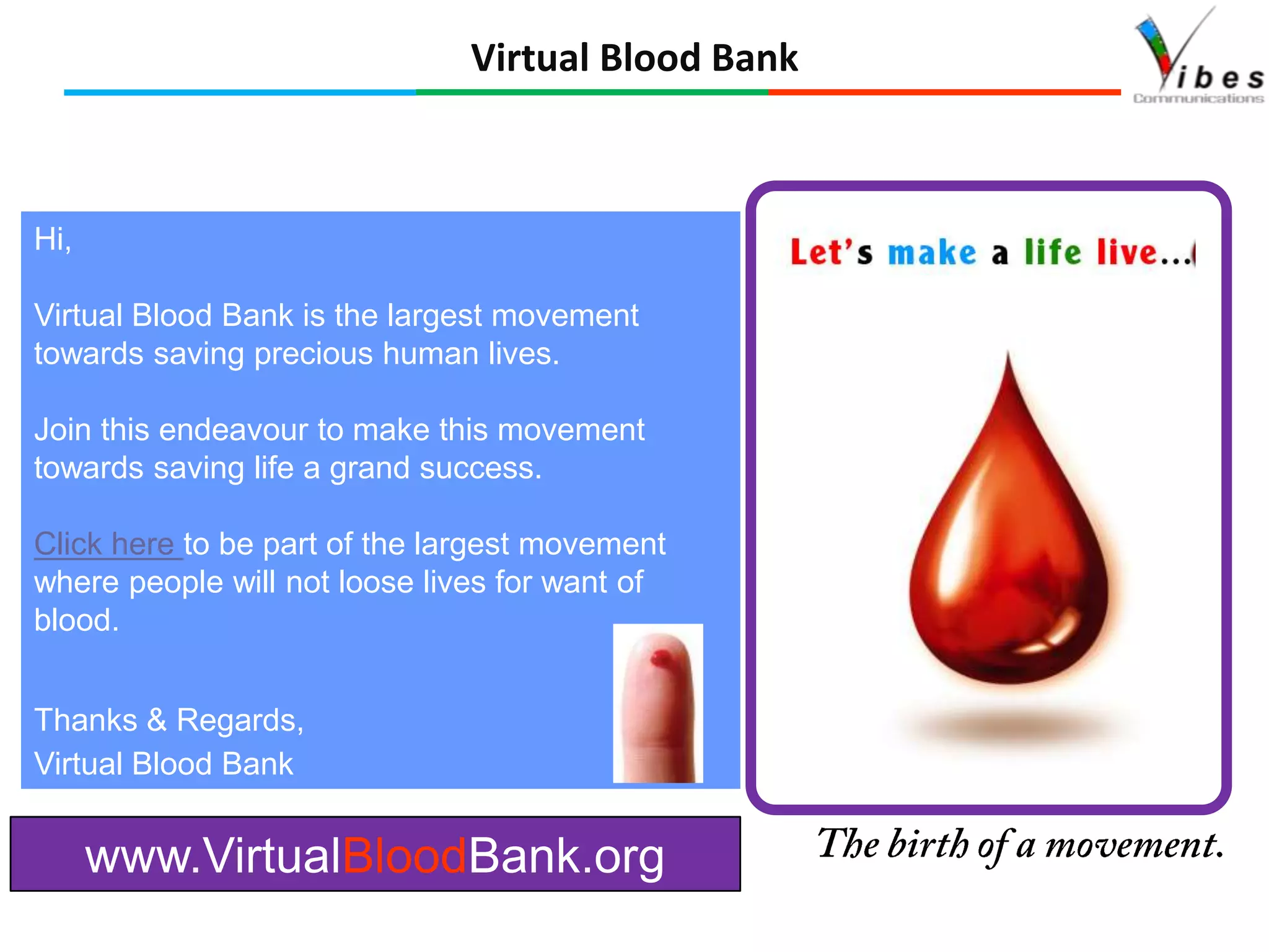 Virtual Blood Bank | PPTX