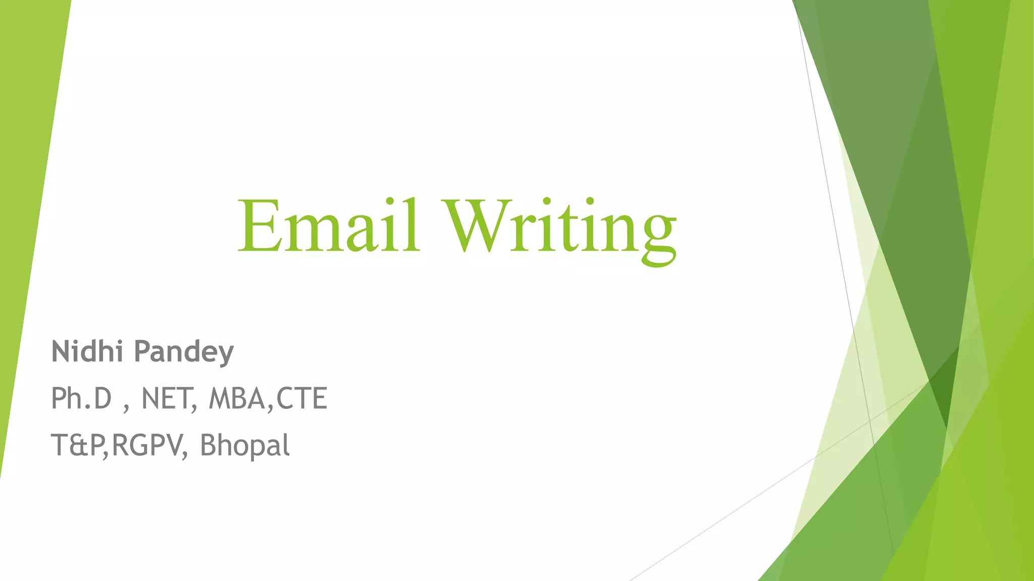 Email writing | PPTX