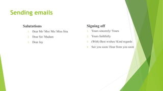Email writing | PPTX