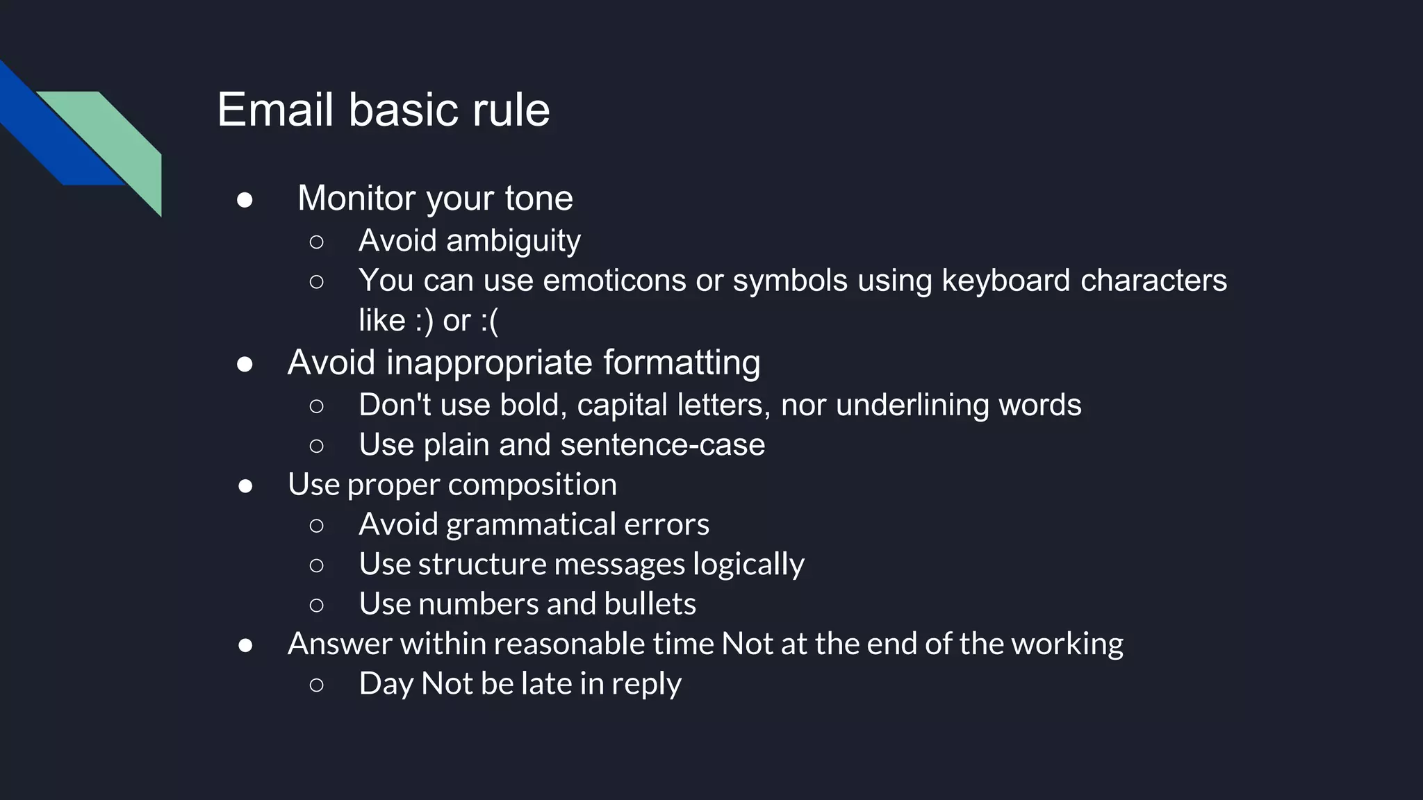 Basics of Email writing | PPTX