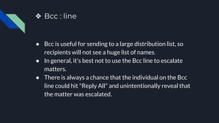 Basics of Email writing | PPTX