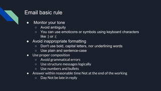 Basics of Email writing | PPTX