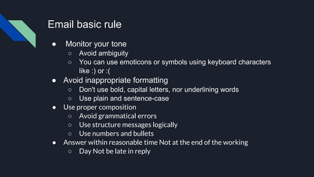 Basics of Email writing | PPTX | Email | Internet