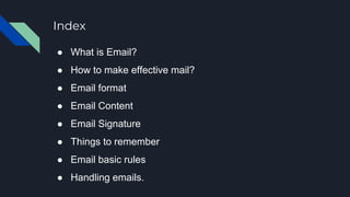 Basics of Email writing | PPTX