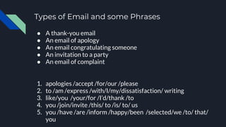 Basics of Email writing | PPTX