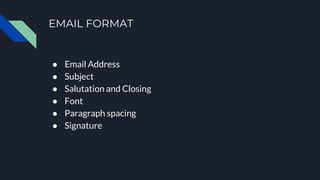 Basics of Email writing | PPTX