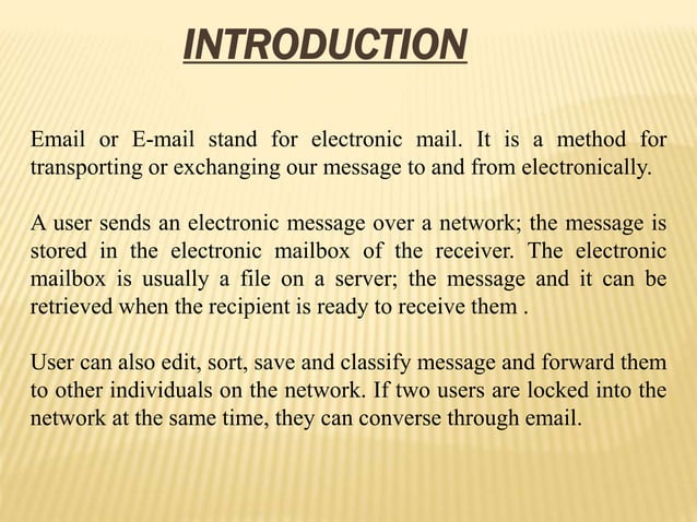 Email: Introduction | PPTX | Email | Internet