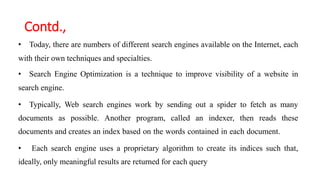 E-mail & Search Engines | PPTX