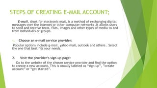 presentation of the concept of EMAIL.pptx | Email | Internet