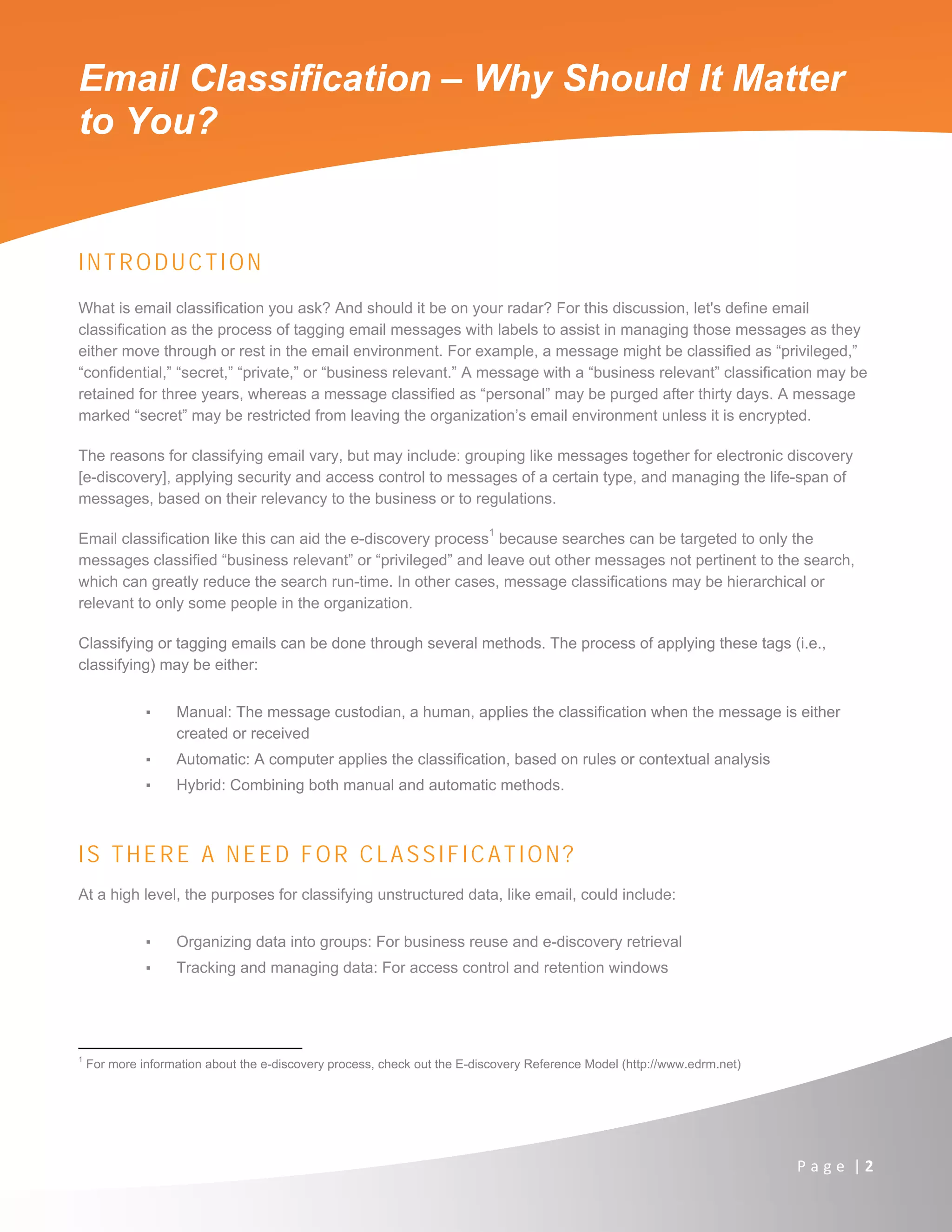 Email Classification - Why Should it Matter to You? | PDF