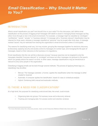 Email Classification - Why Should it Matter to You? | PDF
