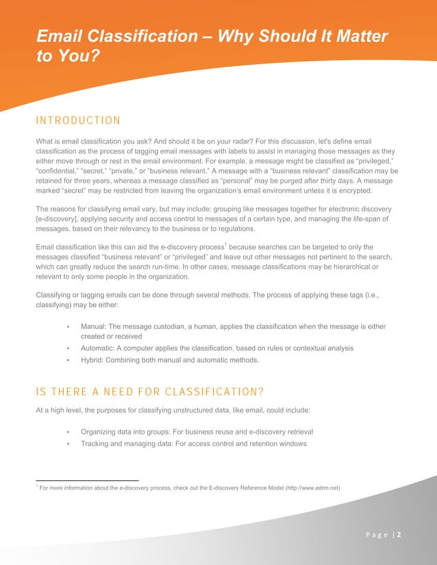 Email Classification - Why Should it Matter to You? | PDF