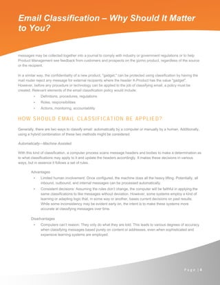 Email Classification - Why Should it Matter to You? | PDF