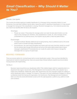 Email Classification - Why Should it Matter to You? | PDF