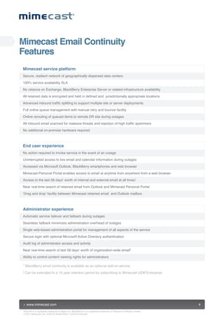 Email continuity-datasheet | PDF