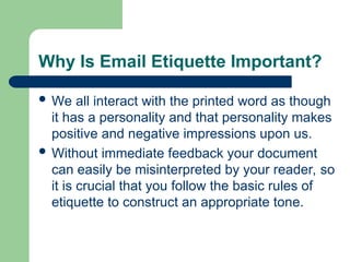email-etiquette for professional work environment | PPT