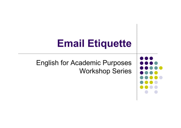 Email etiquette-power point-slides | PPT