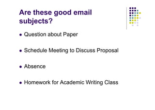 Email etiquette-power point-slides | PDF