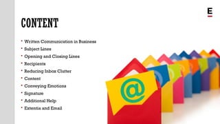 Email - Etiquite - clear email write how | PPTX