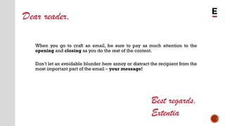 Email - Etiquite - clear email write how | PPTX