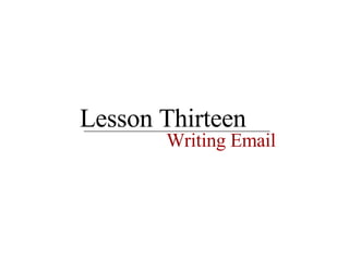 Email Lesson | PPT