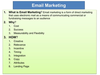 Email marketing | PPTX | Email | Internet