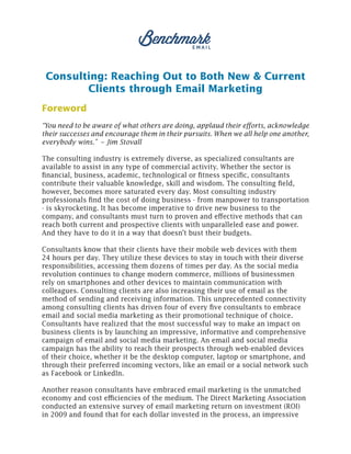 Email Marketing for Consultants | PDF | Email | Internet