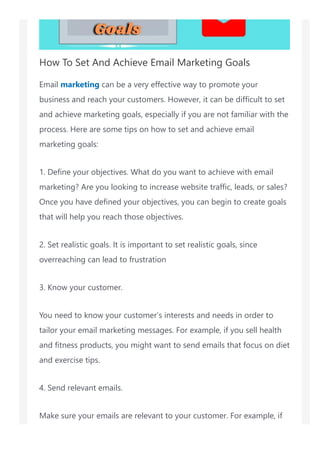 email-marketing-goals | PDF