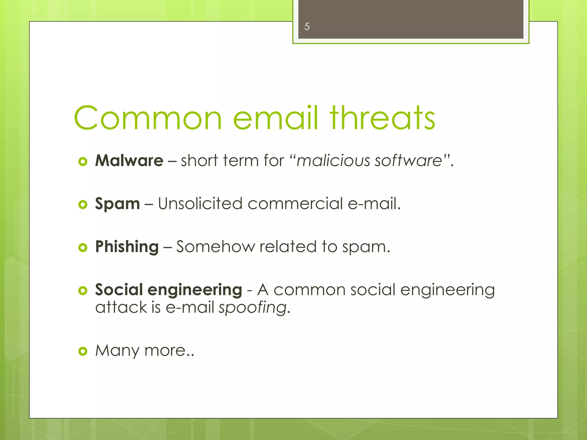 Email security presentation | PDF