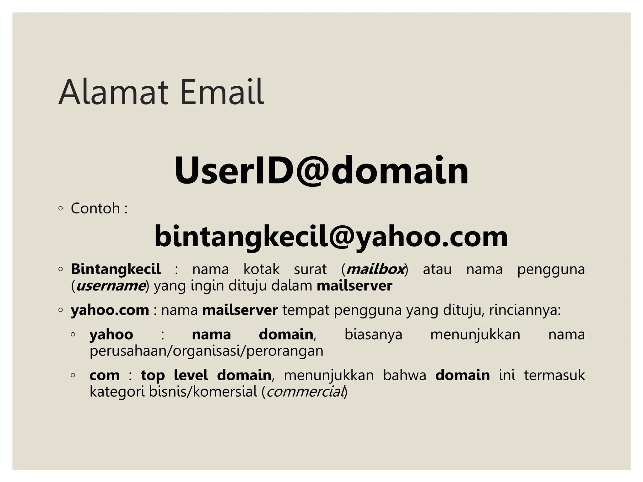 Electronic Mail atau Surat Electronic PPT | PPTX